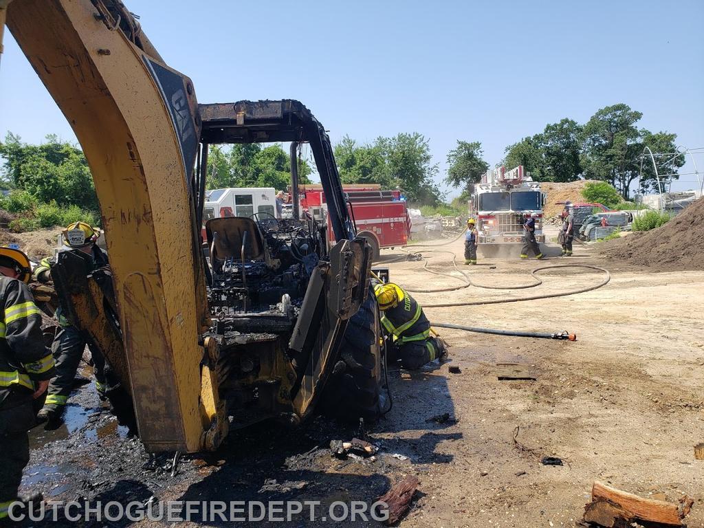 CFD responds to Backhoe Fire - Cutchogue Fire Department