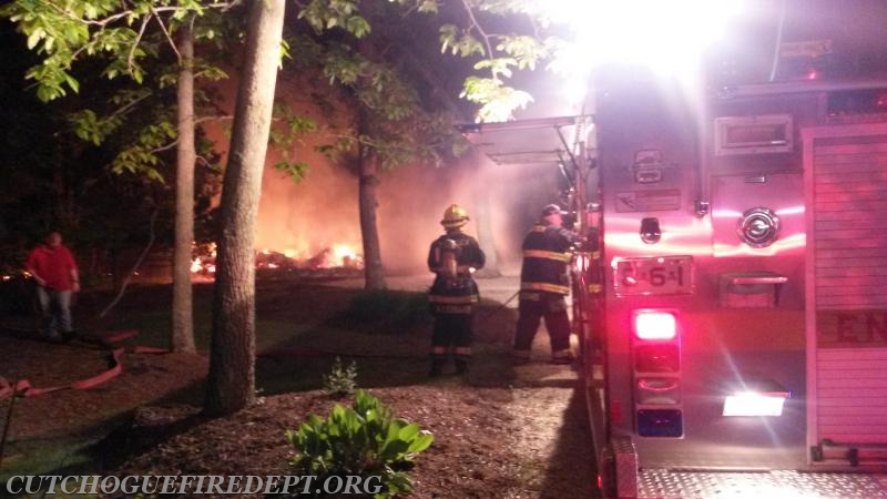 Early Morning Garage Fire in Mattituck - Cutchogue Fire Department