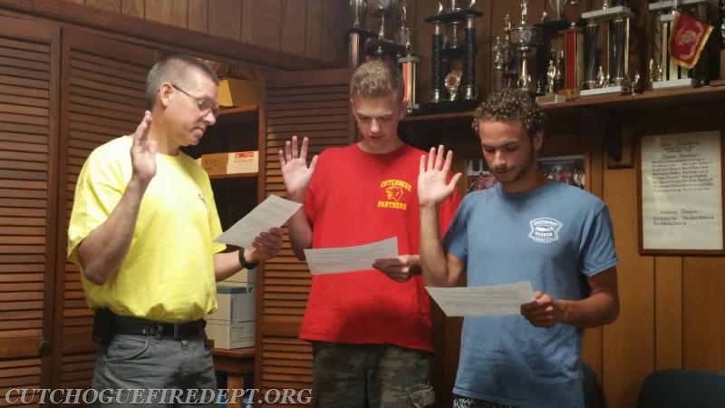 CFD Welcomes 2 New Members - Cutchogue Fire Department